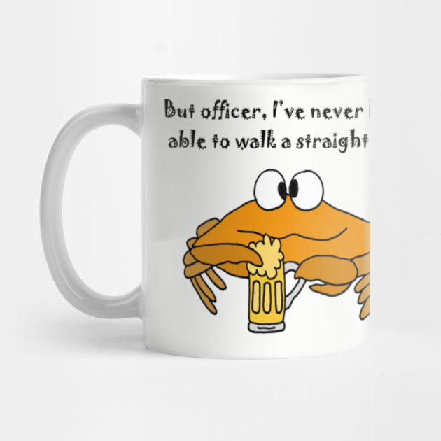 Funny Cute Crab Drinking Beer Crab Mug Teepublic